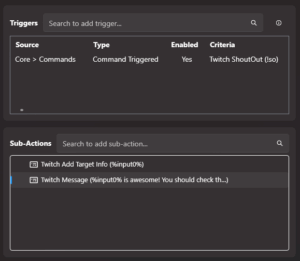 Streamer.bot v1.0 – Custom Twitch Shoutout Commands