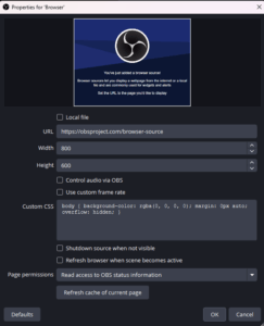 OBS: Adding Browser Sources To Your Scenes – Tutorial